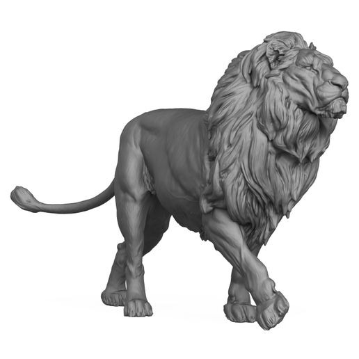 🦁 Wild Lion 3D Print Model・ STL File for 3D printing・Cults