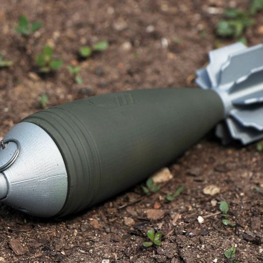 🐚 60MM MORTAR SHELL | C02 12G. CARTRIDGE・ STL File for 3D printing・Cults