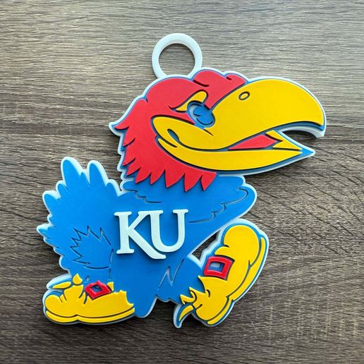 ⚽ Kansas Jayhawks Oversized Necklace, Pendant Chain・ 3D File for 3D ...