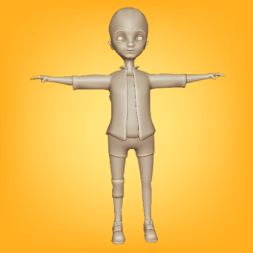 🧒 Stylized Kid Character・ STL File for 3D printing・Cults