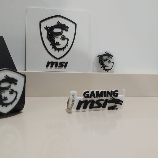 🗝️ MSI Logo Keychain・Free STL File for ・Cults