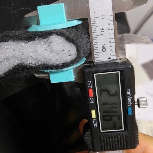 🧑‍🔧 Customizable caliper adapter for soft materials (easier thickness ...