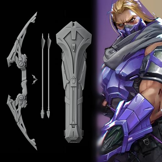 🏹 Hawkeye - Bow set - Marvel Rivals Cosplay Prop・ STL File for 3D ...