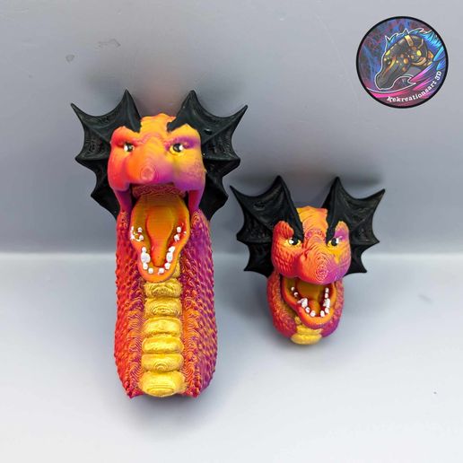 🐉 Dragon Mini Finger Puppet + Keychain・ STL File for 3D printing・Cults