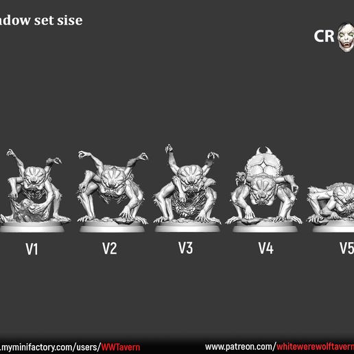 🐉 Skittering Shadows set 6 miniatures 32mm pre-supported・ 3D File for ...
