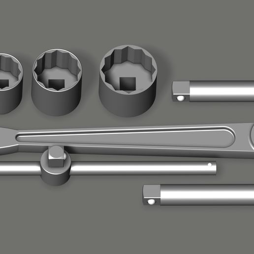 🚗 1/16 Scale Ratchet Set・Free 3D File for 3D printing・Cults