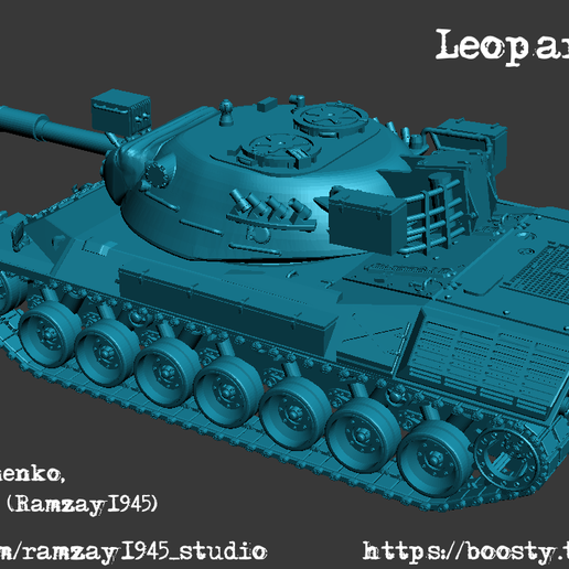🐆 Leopard 1 BE Belgian coldwar MBT 1:100・ STL File for 3D printing・Cults