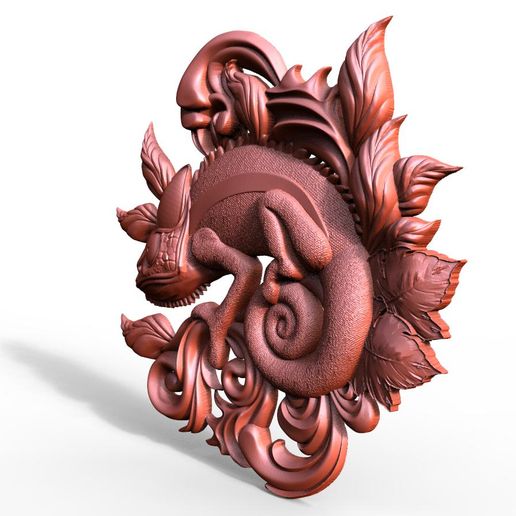 🎨 Chameleon CNC・ STL File for 3D printing and CNC machining - Laser ...