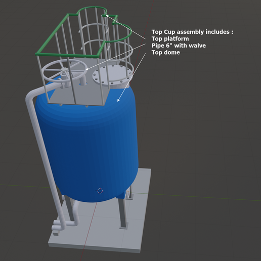 🪖 Liquids storage tank, 1:43, kit・Free STL File for ・Cults
