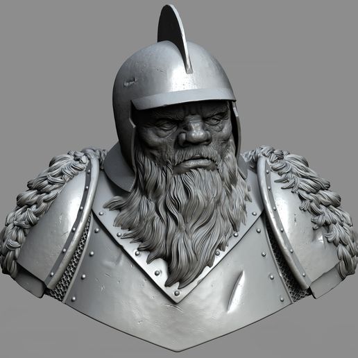 STL file Dwarf veteran bust 3D print model 👤 (OBJ)・3D printer design to ...