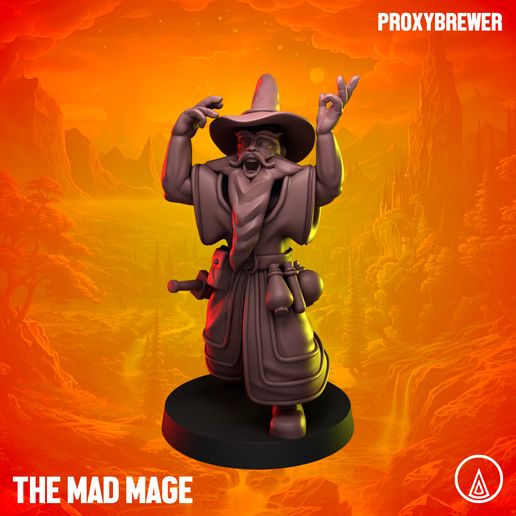 🧙 The Mad Mage・Free STL File for 3D printing・Cults