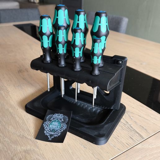 🪛 Wera screwdriver rack desk stand・ 3D File for 3D printing・Cults