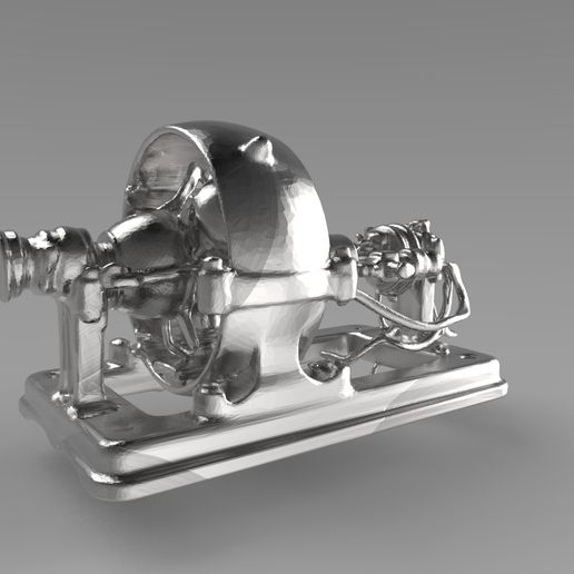 😤 Vintage Steam Turbine Engine Model – Printable Miniature・ STL File ...