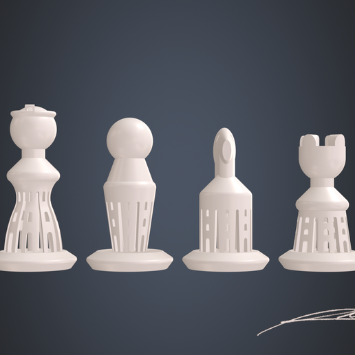 Archivo 3D gratuito Portals of Duel - Chess game set ♟️ ・Idea de ...
