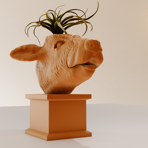 STL file cow bust mooing planter pot flower vase stl 🐄 ・3D printable ...