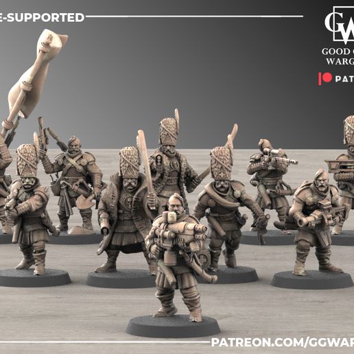 💂 FIRSTBORN GUARD - Hussars SQ2 - 10 Models・ 3D File for ・Cults