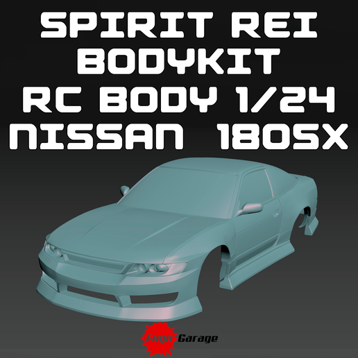 🚗 SPIRIT REI ODYVIA RC BODY NISSAN 180SX 1/24・ STL File for 3D printing ...