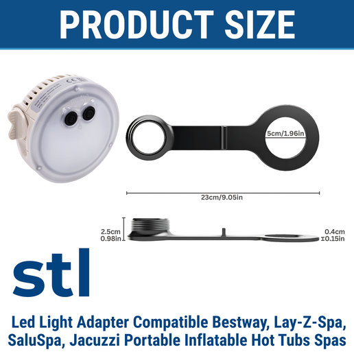 🥵 LED LIGHT INTEX ADAPTER - COMPATIBLE JACUZZI, BESTWAY, LAY Z SPA ...