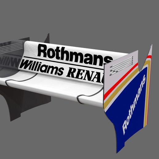 🪶 Senna's F1 Legacy: The Iconic Rear Wing with Rothmans Livery 3D ...