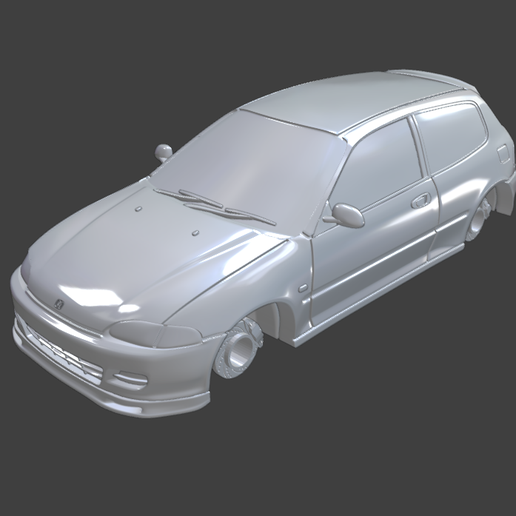 🌆 1/64 HONDA CIVIC EG6・Free STL File for 3D printing・Cults