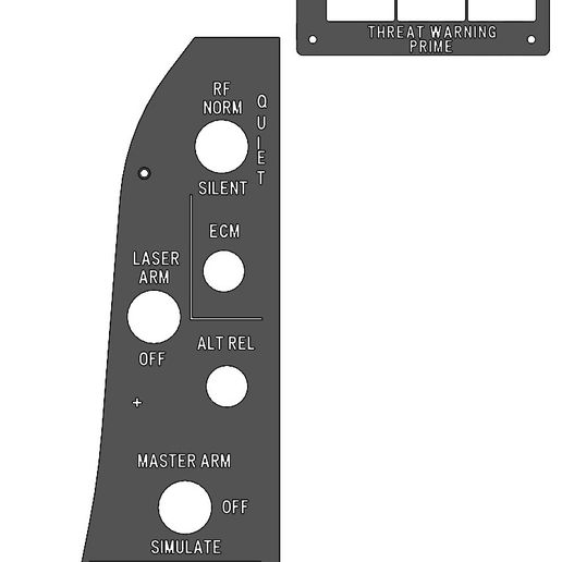 🕹️ F-16 cockpit center pedestal panels (Block 50/52) Scale 1:1・ STL ...