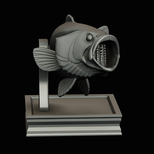 🐠 fish Largemouth Bass / Micropterus salmoides in motion trophy statue ...