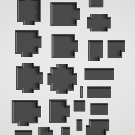 🛰 Simple Modular Tile Set Base・Free STL File for 3D printing・Cults