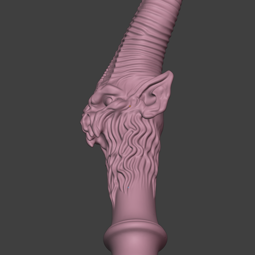 🎭 Demon Staff Topper・ STL File for 3D printing・Cults