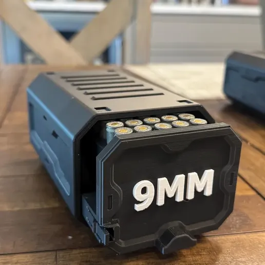 3D printing 9mm - Ammo Box w/Locking - 3D Printable • made with Creality Ender 3 Max・Cults