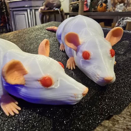 🐀 Articulated Rat・Free 3MF File for 3D printing・Cults