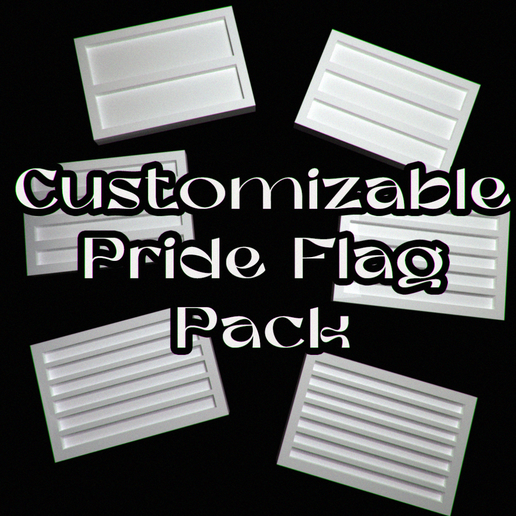 🗝️ Customizable Pride Flag Pack・Free 3D File for ・Cults