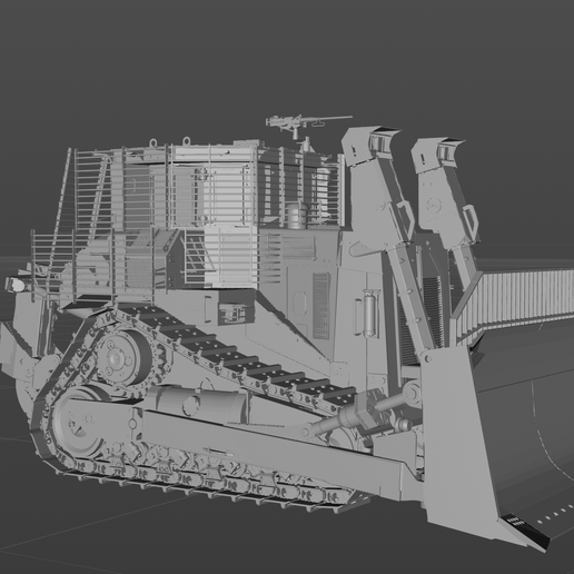 🚜 Israeli D9R armored bulldozer 3D model material・ STL File for 3D ...