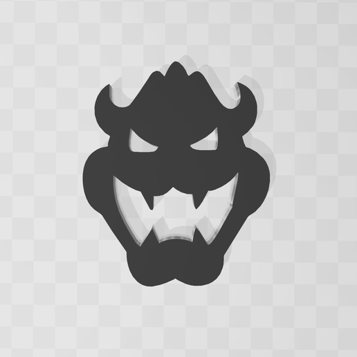 bowser face stencil