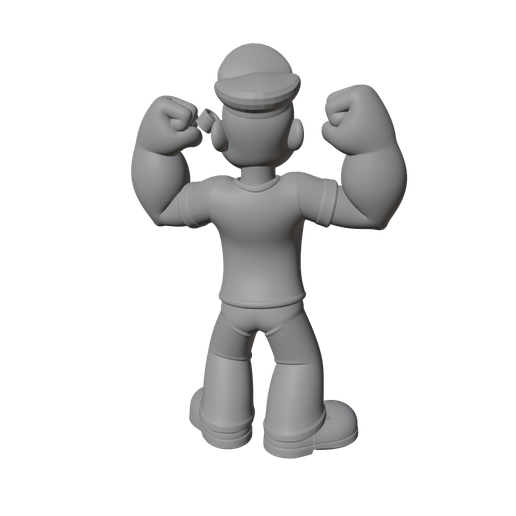 👾 Popeye the Sailor 3D Model - STL, OBJ, GLB - Printable Cartoon Hero ...
