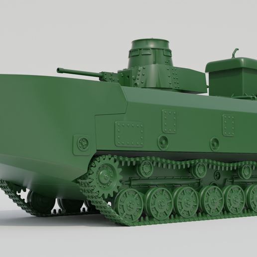 🪖 Type 3 Ka-Chi Amphibious Medium Tank +2 Tankmen (Japan, WW2)・ 3D File ...