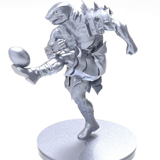 🦈 SHARK FOOTBALL PLAYER・Free STL File for 3D printing・Cults