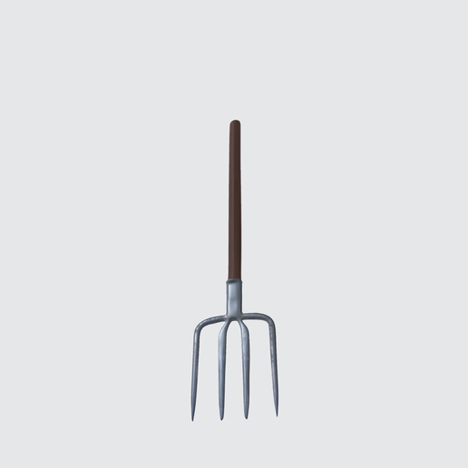 🛠️ Professional Garden Fork 3D Model - Realistic Gardening Tool Asset ...