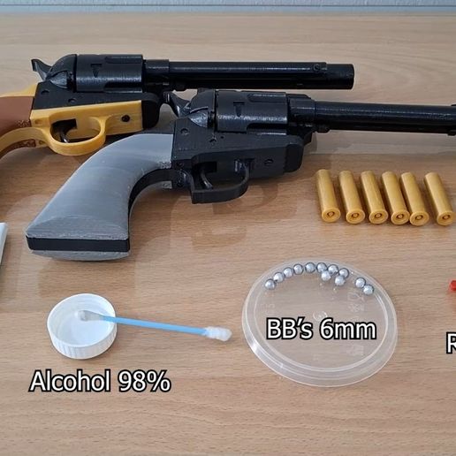 🧢 2 in 1 Peacemaker and Blackhawk Revolver Cap Gun BB 6mm・ 3D File for ...