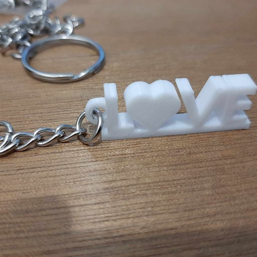 Free STL file LOVE" key ring ️‍🔥 ・3D printing idea to download・Cults