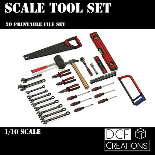 🚁 Scale Tool Set 1/10 scale (Resin Printing)・ STL File for 3D printing ...