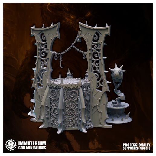 💀 Red altar Scenery・ 3D File for 3D printing・Cults