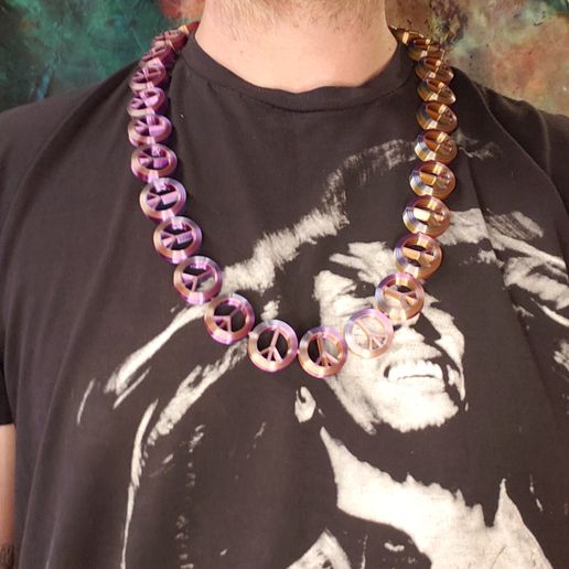 ☮️ Peace Sign Chain Necklace (Print In Place)・Free STL File for 3D ...