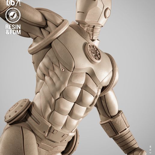 👨 WICKED MARVEL IRON MAN SCULPTURE : TESTED AND READY FOR 3D PRINTING ...