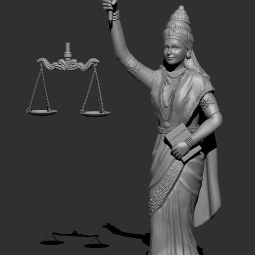 STL file Lady Justice ( insaaf ki devi ) 🧑‍⚖️ ・3D printer design to ...