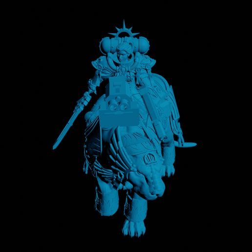⚔ Holy Lioness Rider Chicks V2・Free 3D File for 3D printing・Cults