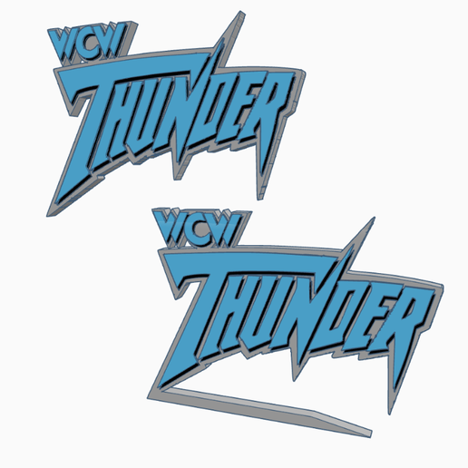 🌩️ 2x WCW THUNDER Logo Display by MANIACMANCAVE3D・ STL File for 3D ...