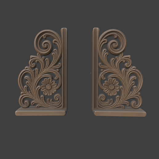 📚 Victorian Scrollwork Bookends・ STL File for 3D printing・Cults