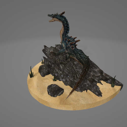 👹 MONSTER HUNTER LAGIACRUS FIGURE・ STL File for 3D printing・Cults