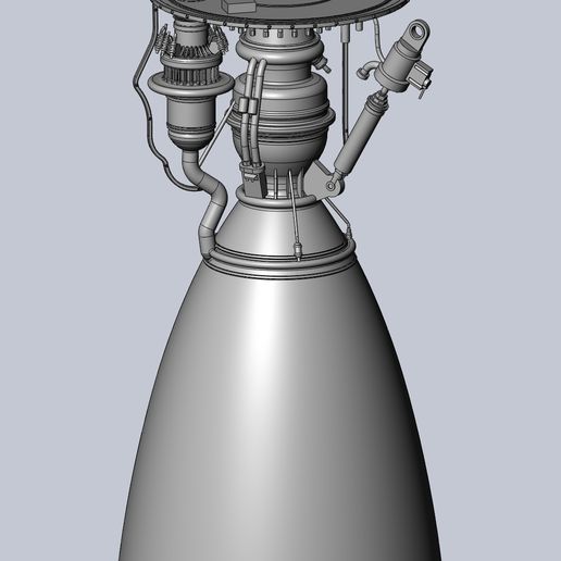STL file Space-X Raptor BFR Engine Simplified Printable Model 🚀 (OBJ ...