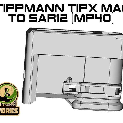 👽 Tippmann TiPX MP40 model Mag to SAR12 Adapter・Free STL File for ・Cults